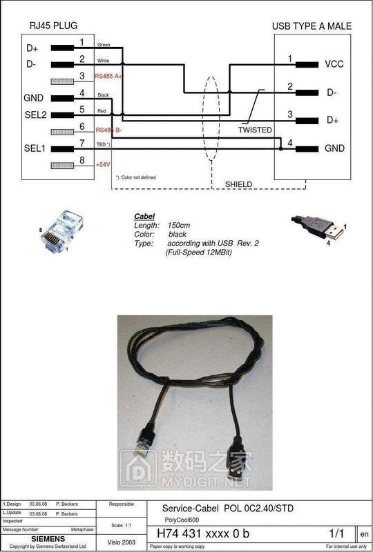 RJ45转USB数据通讯线怎么接线？UPS用 - 创意DIY 数码之家