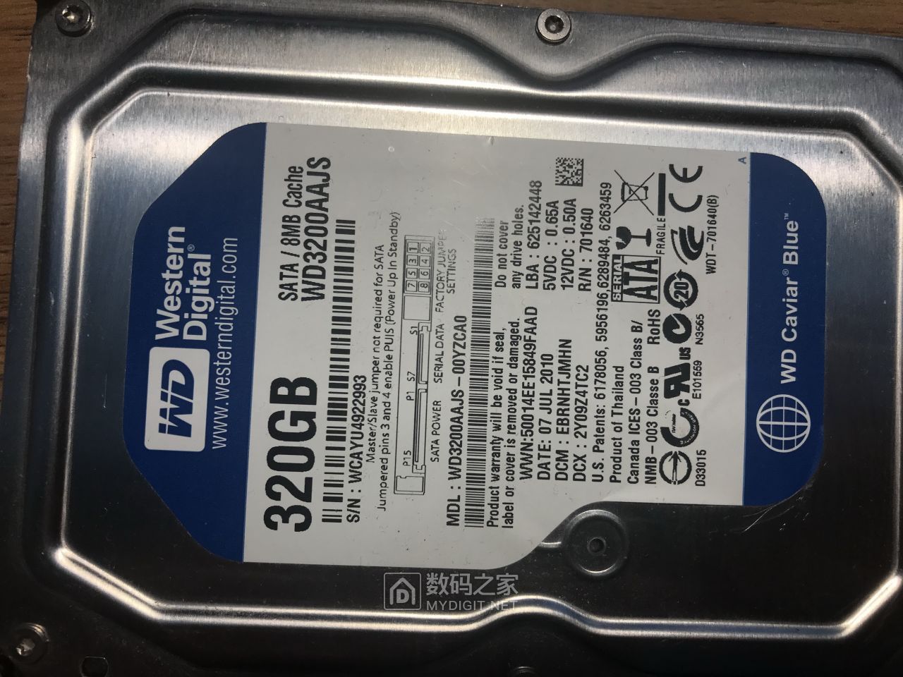 西数WD3200AAJS 320G机械硬盘 拆解 - 拆机乐园 数码之家