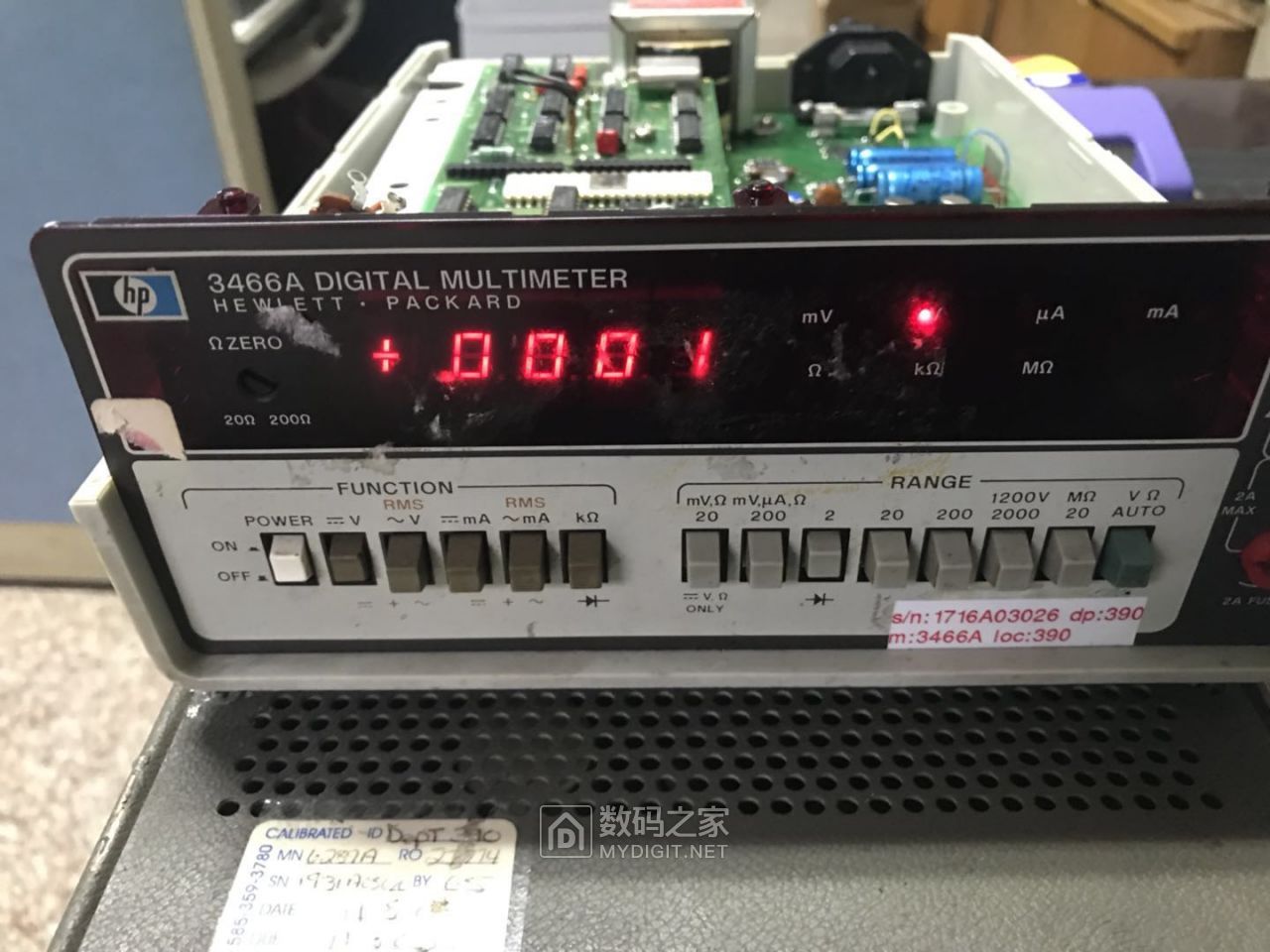 惠普3466A 台式数字万用表维修完毕 - 拆机乐园 数码之家