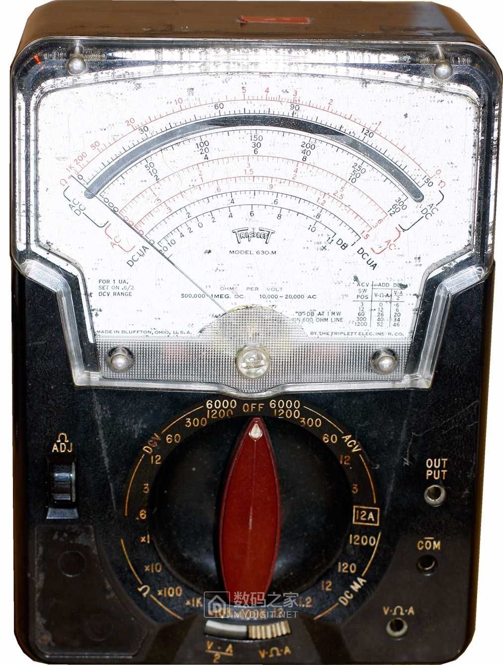 一块罕见的美国Triplett-630-M系列指针万用表拆解 - 拆机乐园 数码之家