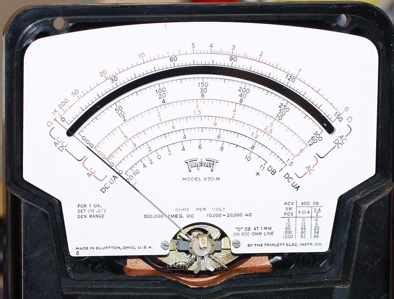 一块罕见的美国Triplett-630-M系列指针万用表拆解 - 拆机乐园 数码之家