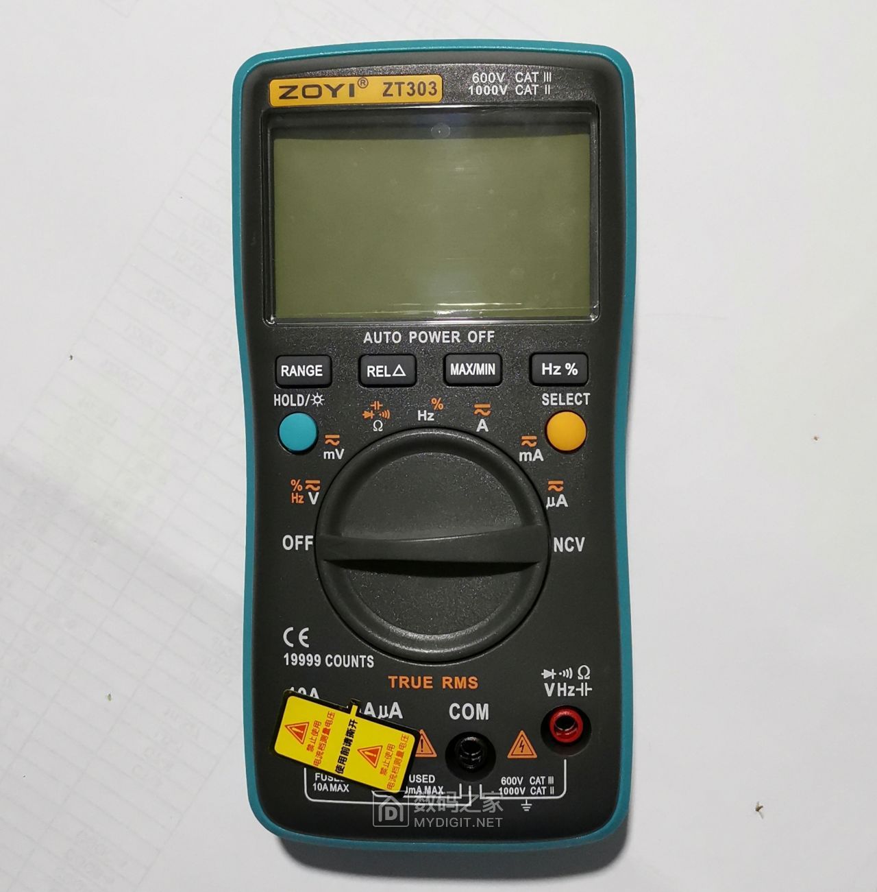 赋闲在家，简单拆解一块众仪的ZT303四位半万用表 - 拆机乐园 数码之家