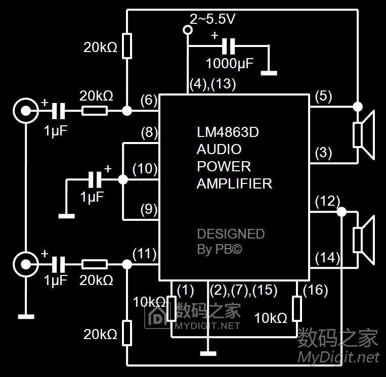不太明白LM4863的电路接法 - 创意DIY 数码之家