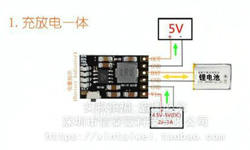 某宝上的CD42充电放电一体板用的是IP5306 2.1A充电2.4A放电IC. - 创意DIY 数码之家