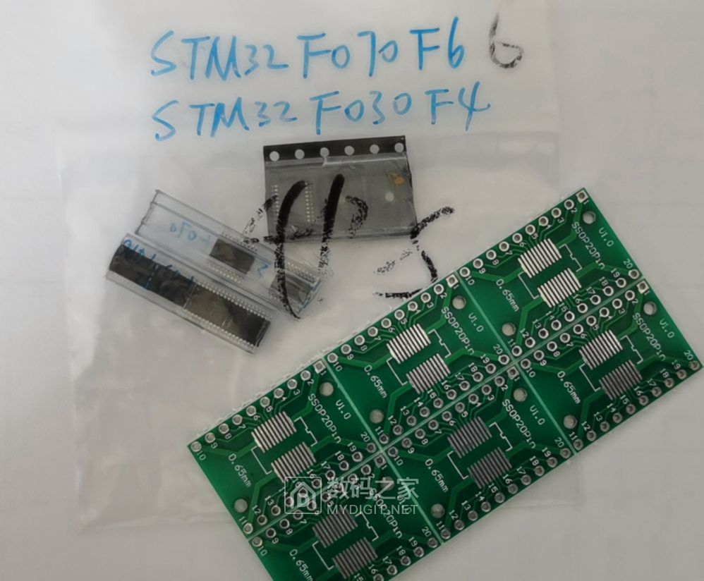 我的STM32F030核心板及三种PWM实现呼吸灯的方法 - 我爱单片机 数码之家