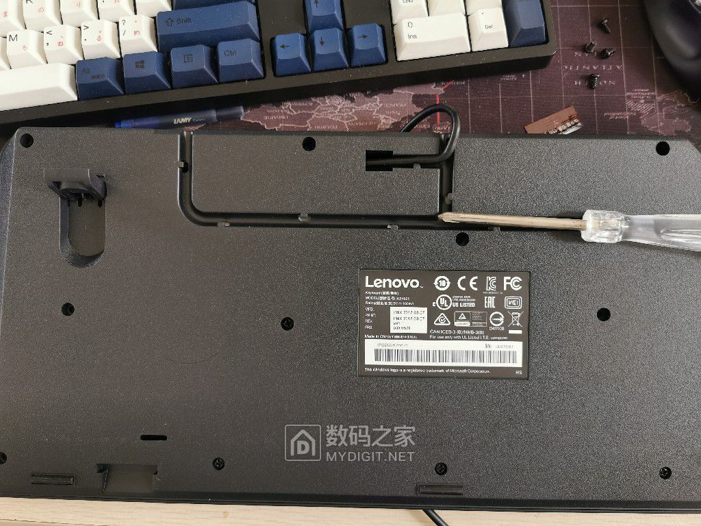 收了一个联想KB1021薄膜键盘，拆机验货 - 拆机乐园 数码之家