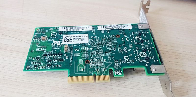 原装Dell BCM95709 BCM5709 PCI-E 双口千兆网卡G218C CN 0G218C - 数码交易区 数码之家