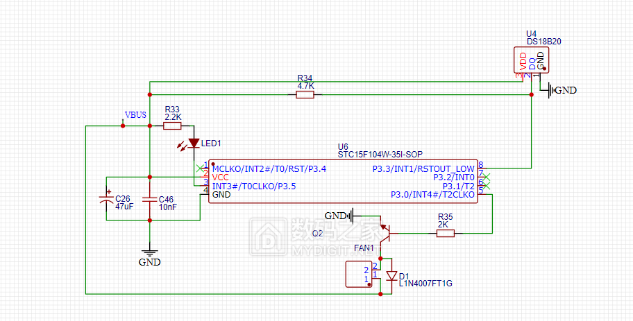请各路大神抽空帮忙用stc15f104w写个小程序：读取DS18B20温度控制 - 我爱单片机 数码之家