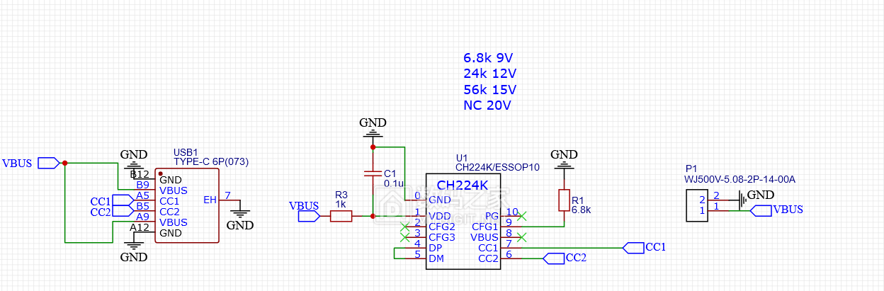 求解：ch224k输出20V无果 - 创意DIY 数码之家