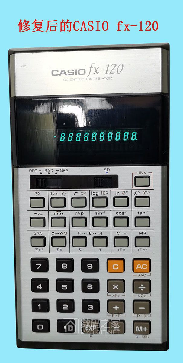 Casio fx-120计算器按键修复，老化导电橡胶的处理和替换方法 - 创意DIY 数码之家