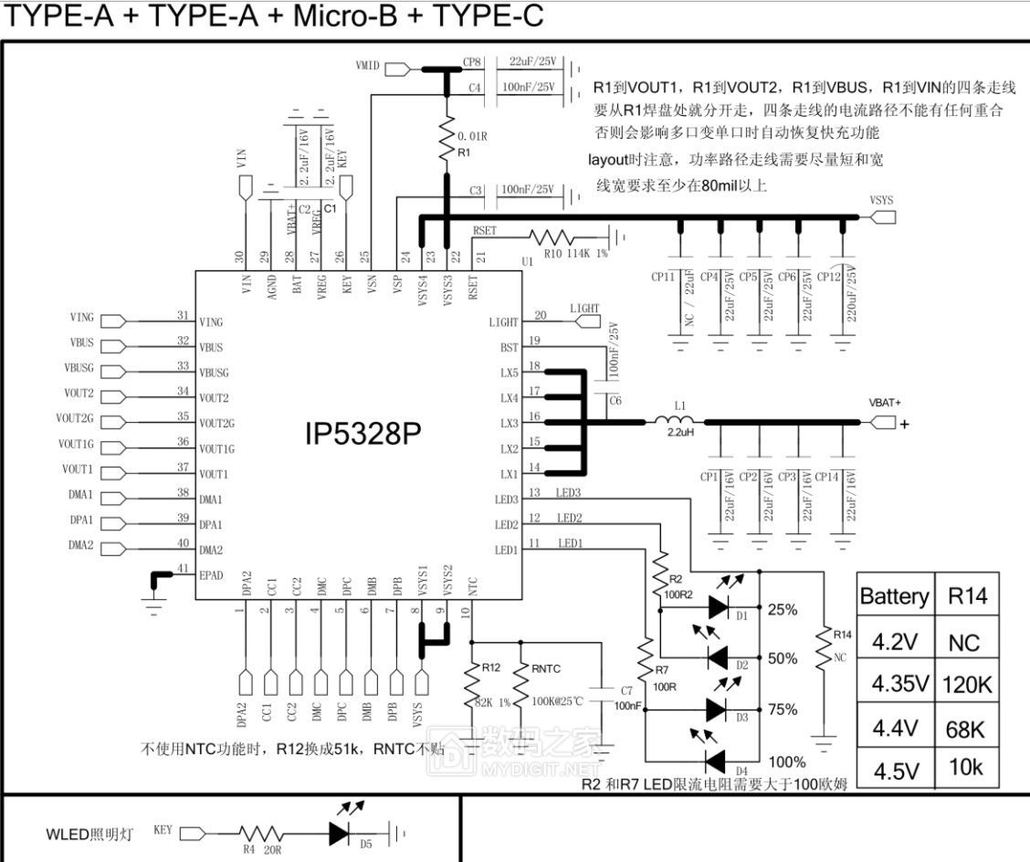 吃太饱了：给IP5328换个用法，5V降压当电池，做固定充电宝 - 拆机乐园 数码之家