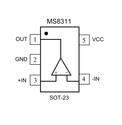 低噪声运算放大器 - MS8311应用与兼容方案 - 电子学堂 数码之家