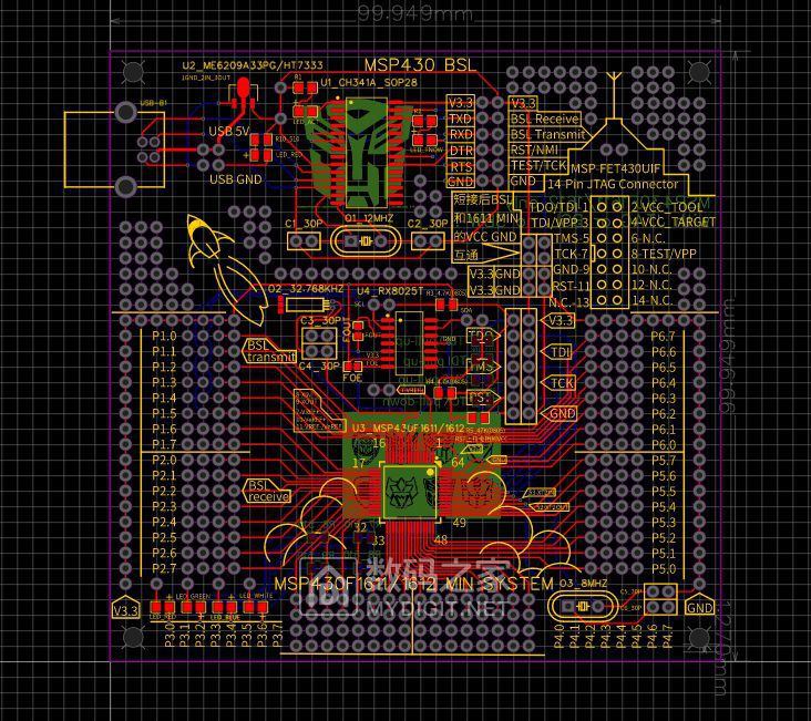 玩玩TI的MSP430系列-MSP430F1611 - 我爱单片机 数码之家
