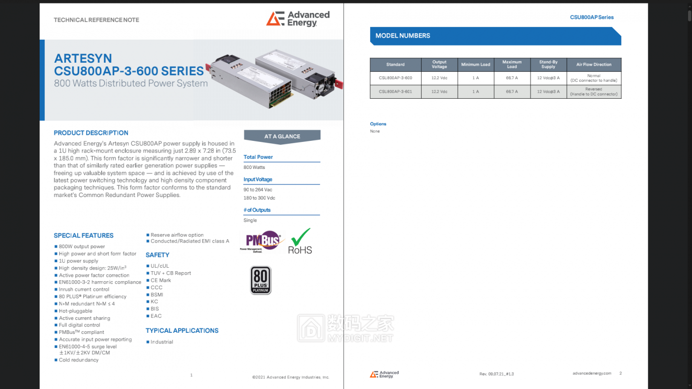 服务器CRPS电源接口及PMBUS详细技术说明 - 电源/充电器 数码之家