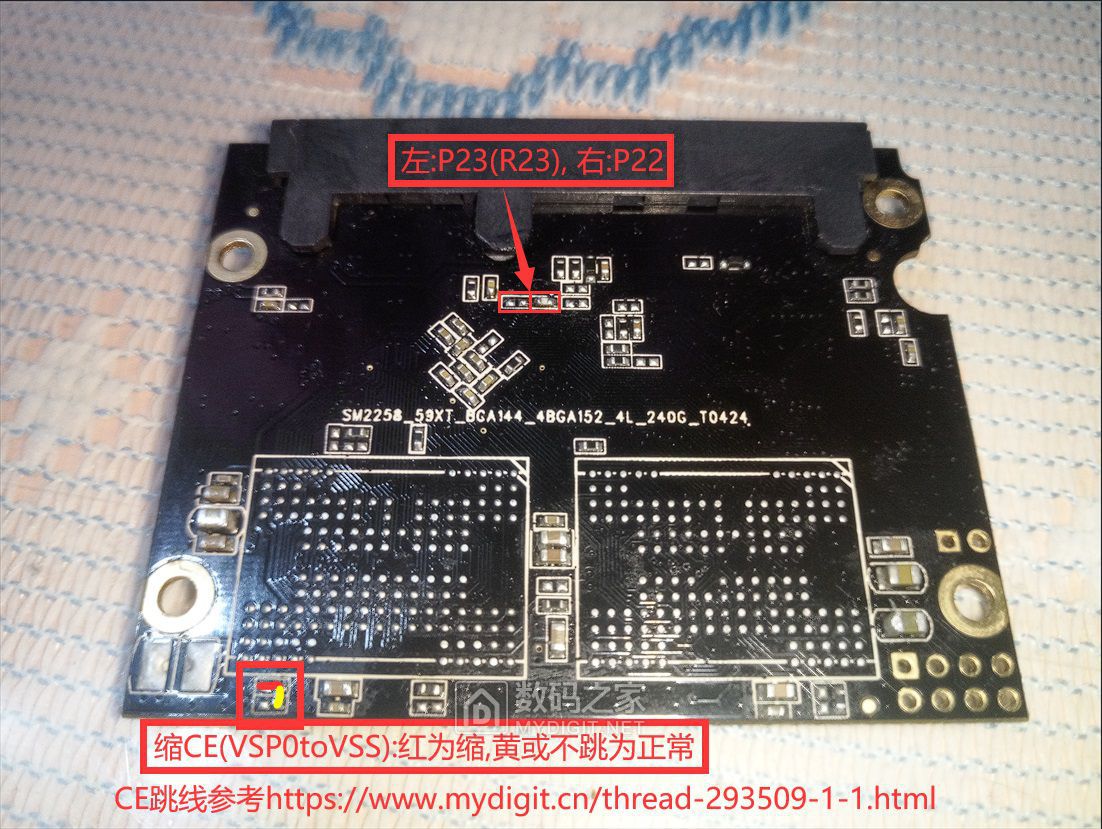 分享一个小短板59XT/58XT的跳线(SM2258_59XT_BGA144_4BGA152_4L) - SSD存储技术 数码之家