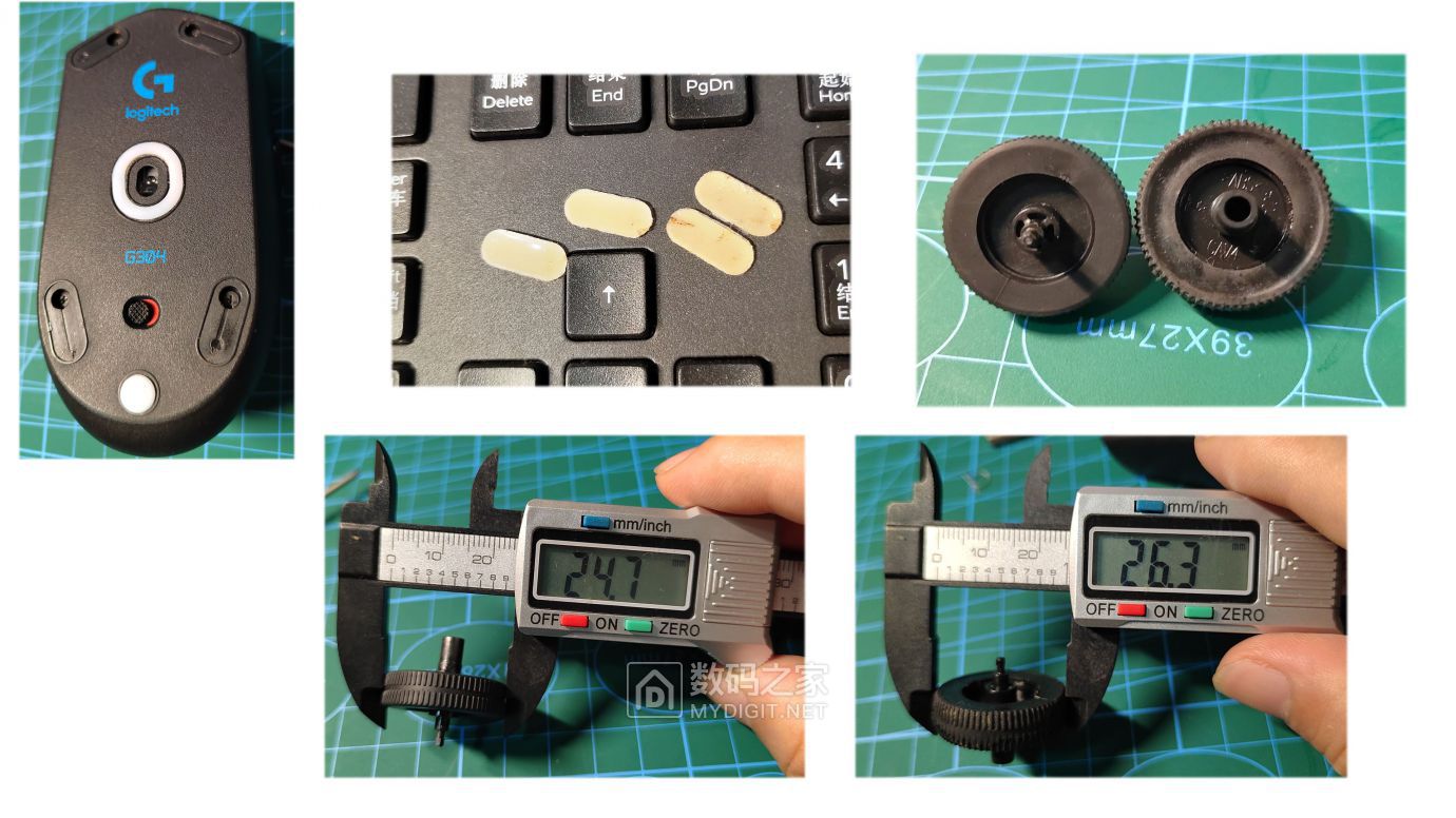 原来滚轮也会怀孕：罗技G304的二次折腾，从清灰尘到换滚轮 - 拆机乐园 数码之家