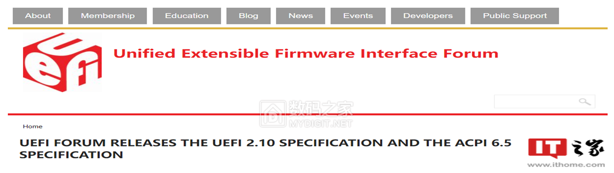 UEFI 2.10 和 ACPI 6.5 规范发布，支持国产龙芯 LoongArch 处理器架构 - 数码前沿 数码之家