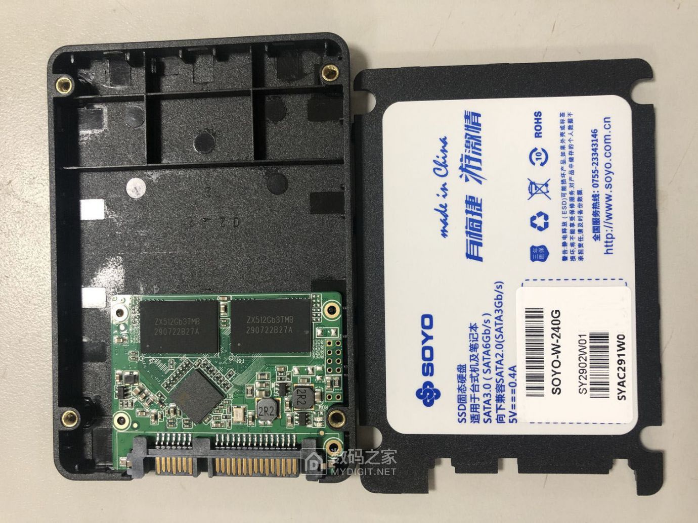 梅捷240G固态硬盘最新拆解 SOYO-W-240G - 拆机乐园 数码之家
