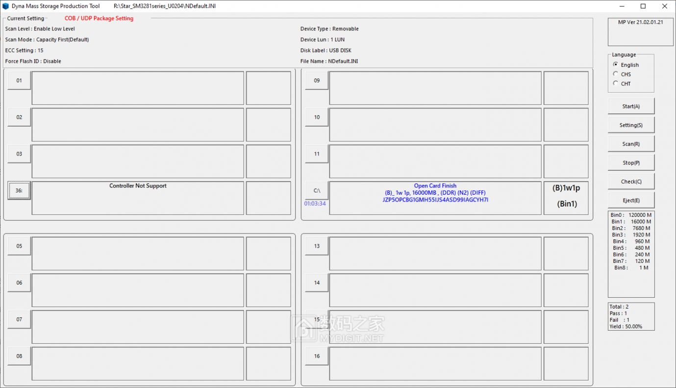 SM3281C BB 配两片 NW837 平稳不掉速简易教程【黑片工具重新开卡记录】 - U盘存储技术 数码之家