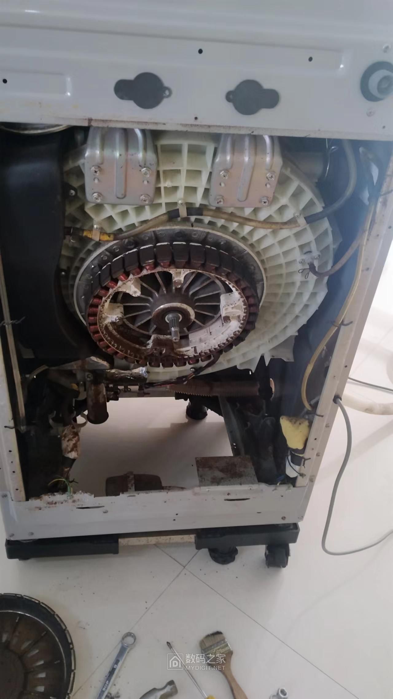 滚筒洗衣机有异响,还是要早点修,否则会报废-三洋XQG65-L903BHX维修记 - 拆机乐园 数码之家