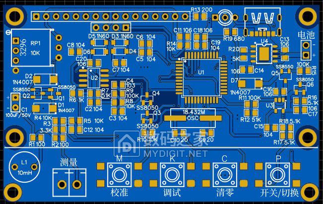 画了一个友坛的数字ESR表，PCB分享给大家 - 创意DIY 数码之家