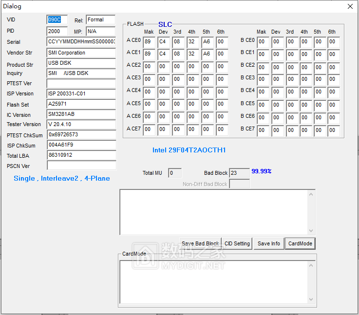 SM3281+B17A量产SLC模式对比 - U盘存储技术 数码之家
