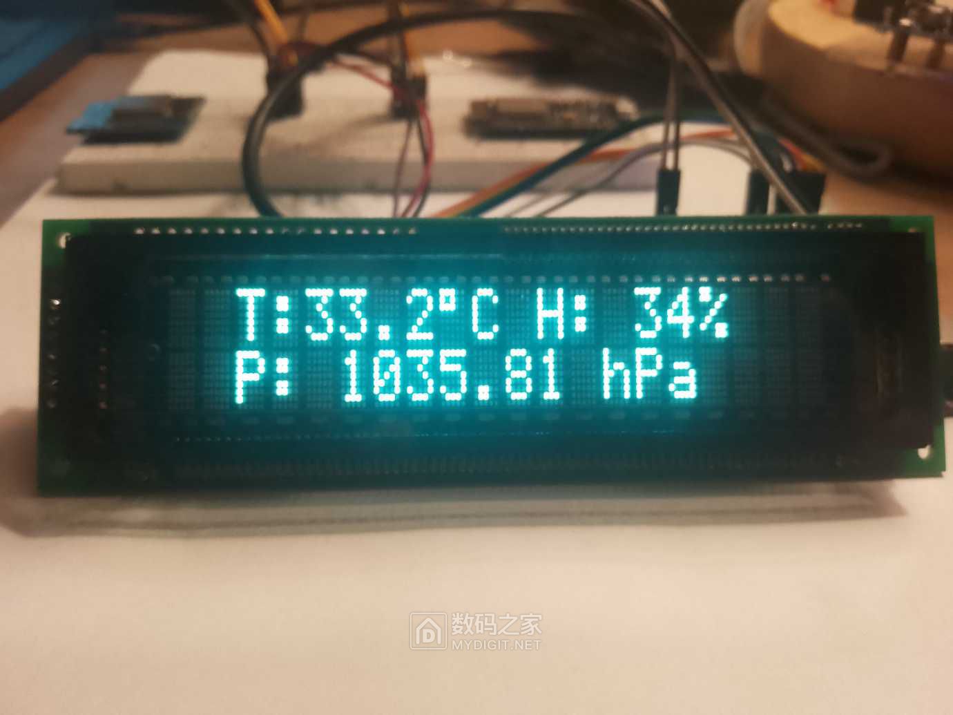 BME280+Arduino+VFD测试 - 我爱单片机 数码之家