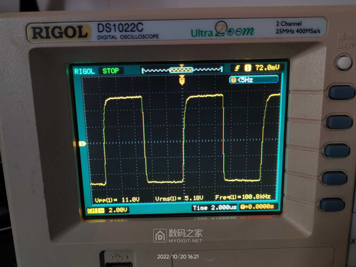 小黄鱼普源ds1022c示波器到手，顺便对比蓝牙示波器 - 仪表谈谈 数码之家