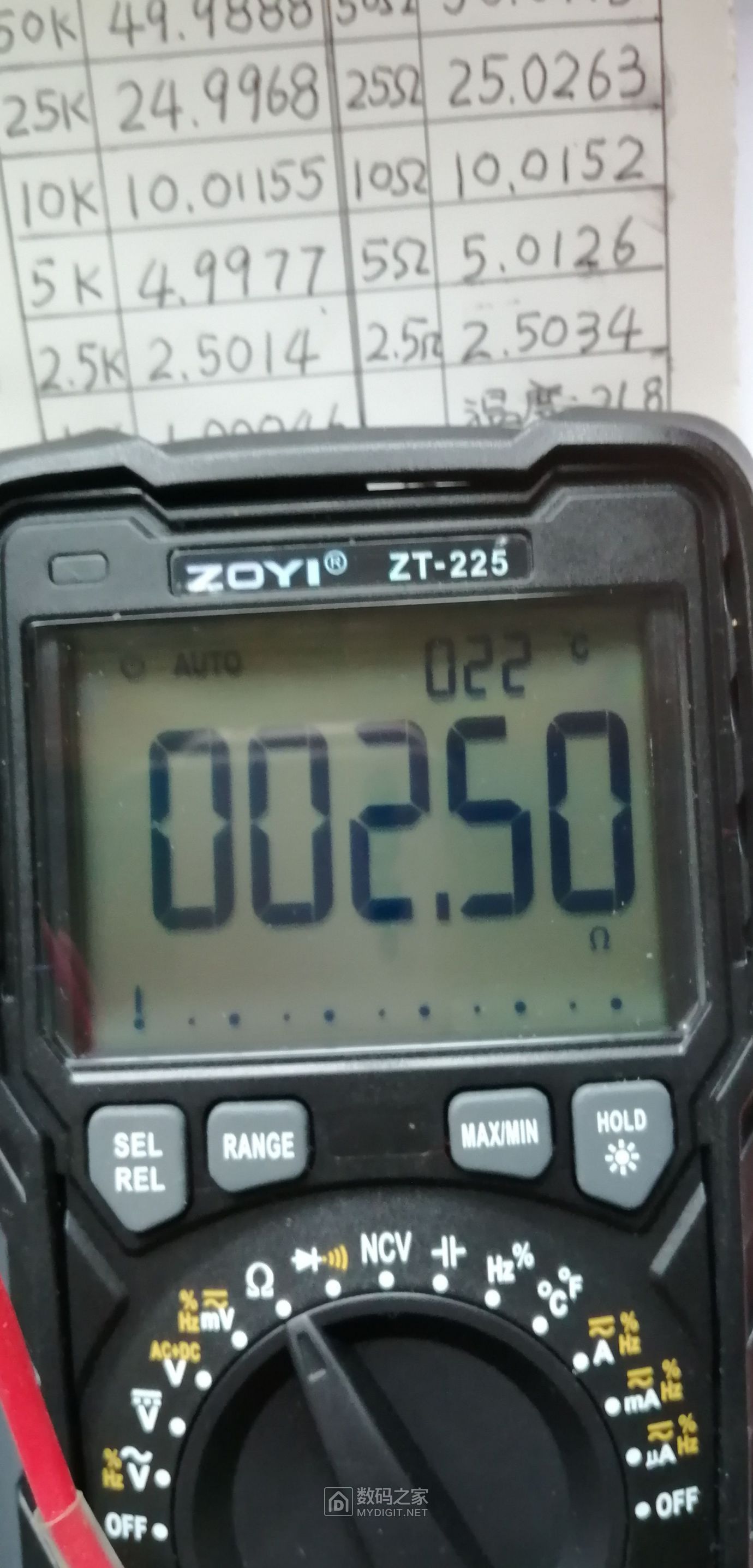 新款众仪ZT-225万用表收到简单测试 - 仪表谈谈 数码之家
