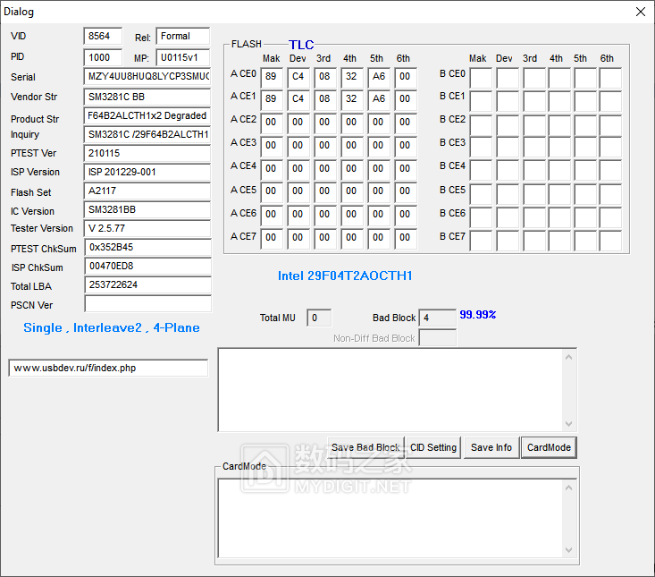 SM3281C + PF29F64B2ALCTH1 黑片跑圈+开卡记录 - U盘存储技术 数码之家