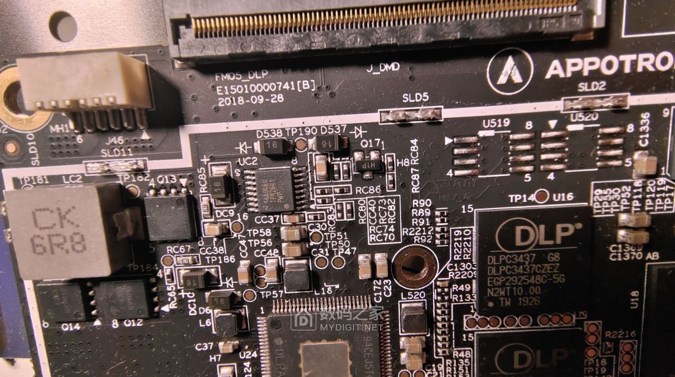 峰米SMART智能投影仪详细拆解和不出光维修（多图） - 拆机乐园 数码之家