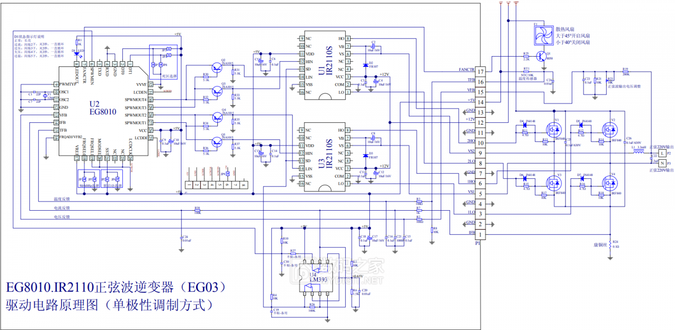 分享一个高度集成的EG8010纯正弦波驱动板资料，为进军正弦波制作做好准备 - 创意DIY 数码之家