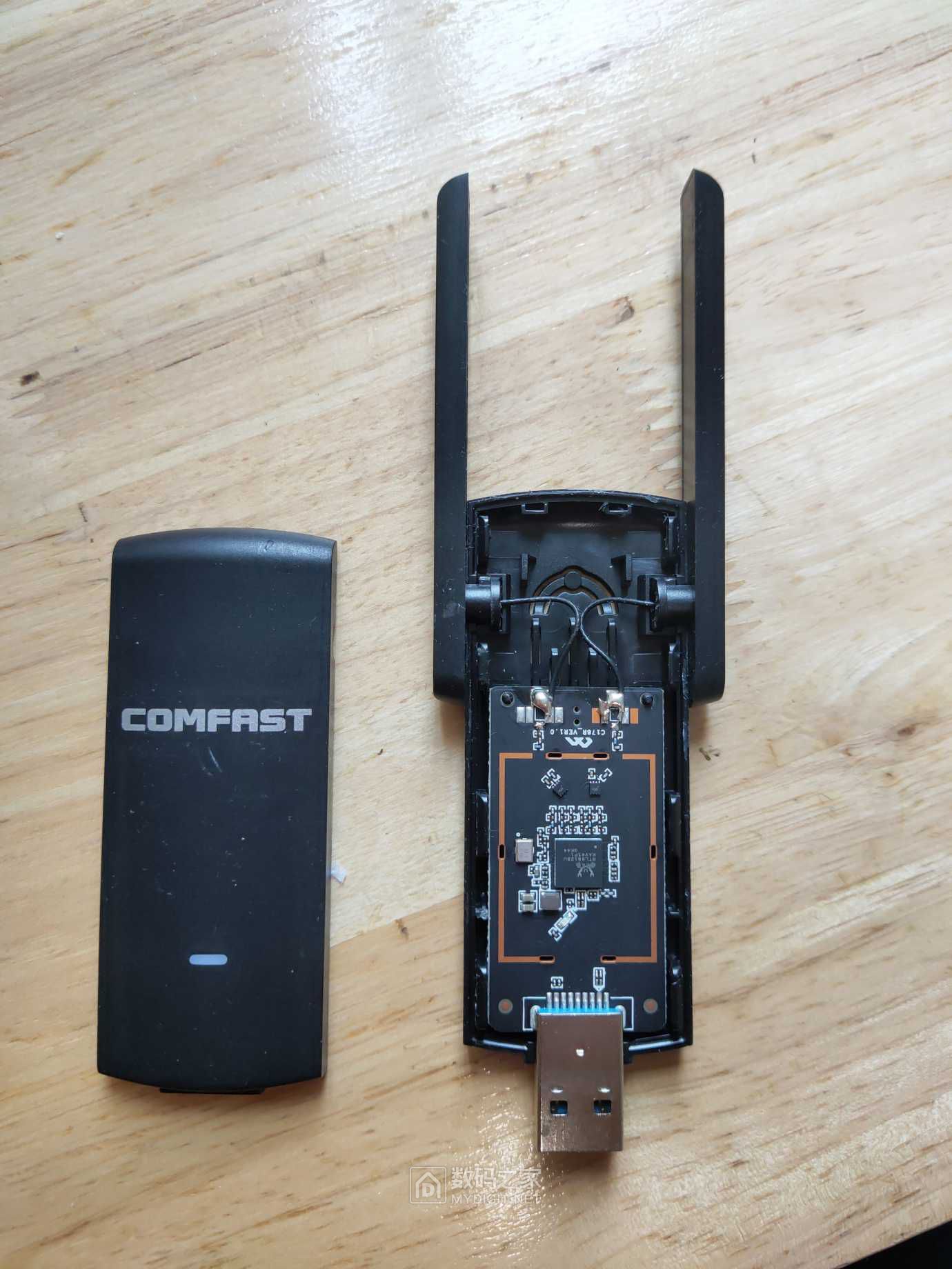 拆解 COMFAST cf-924ac v2 1300m无线网卡RTL8812芯片 - 拆机乐园 数码之家