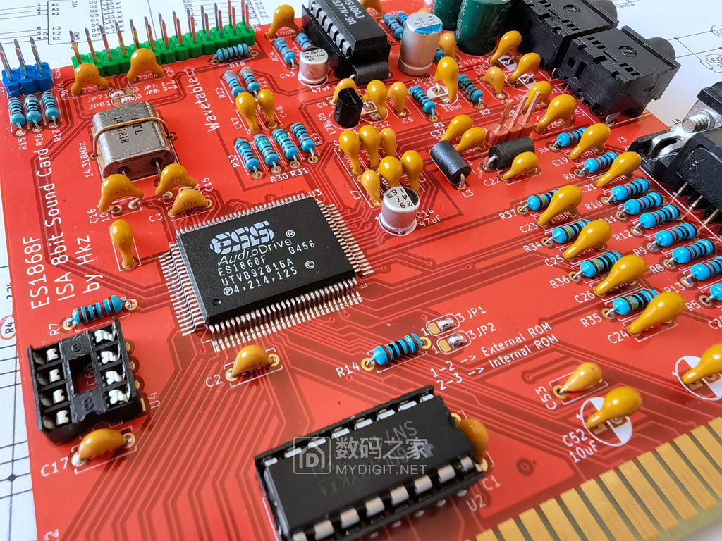 基于开源项目制作的ESS ES1868F ISA声卡 - 硬件博物馆 数码之家