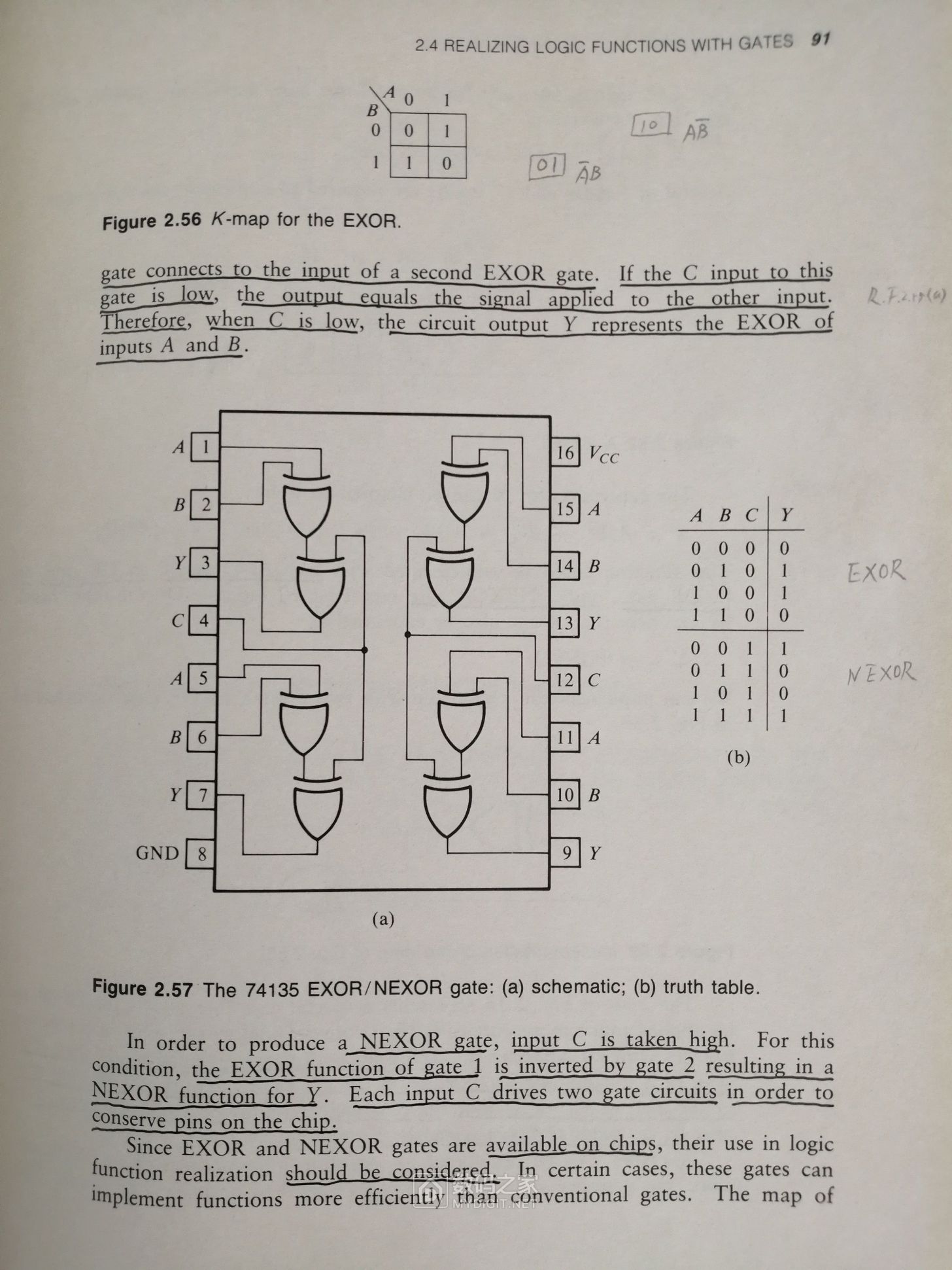 异或门 EXOR 取反 NEXOR，中文常用叫法是什么 - 电子学堂 数码之家