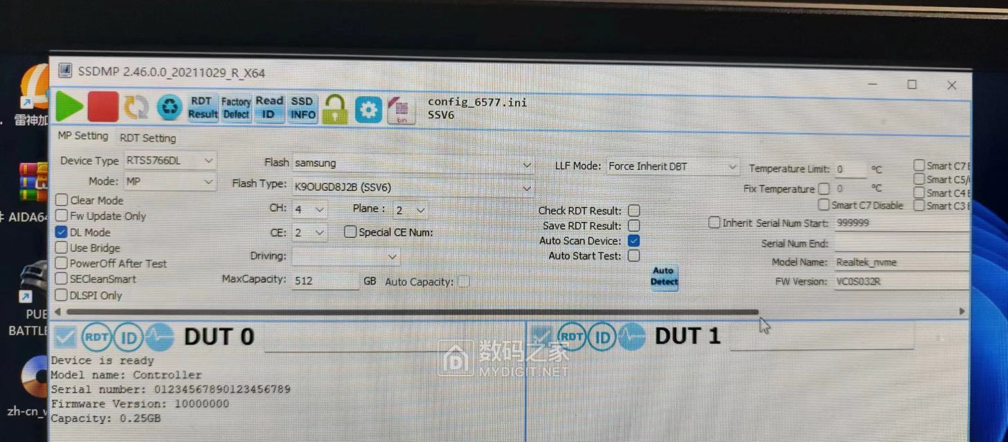 RTS5766DL开卡求助，Flash fail,Read ID fail - SSD存储技术 数码之家