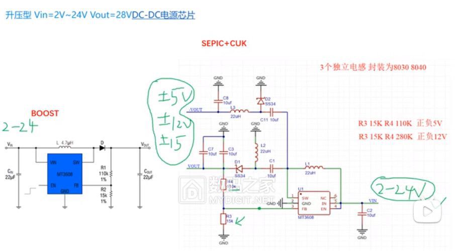 最便宜的MT3608 B628 SX1308 SEPIC+CUK 升降压 负电压 负电源 - 电子学堂 数码之家