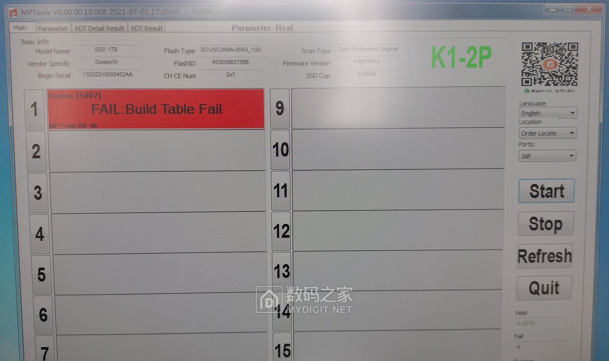 第一次玩YS9082/ThinkLife ST800，报错 Build table fail，折腾N久总算过了…… - SSD存储技术 数码之家