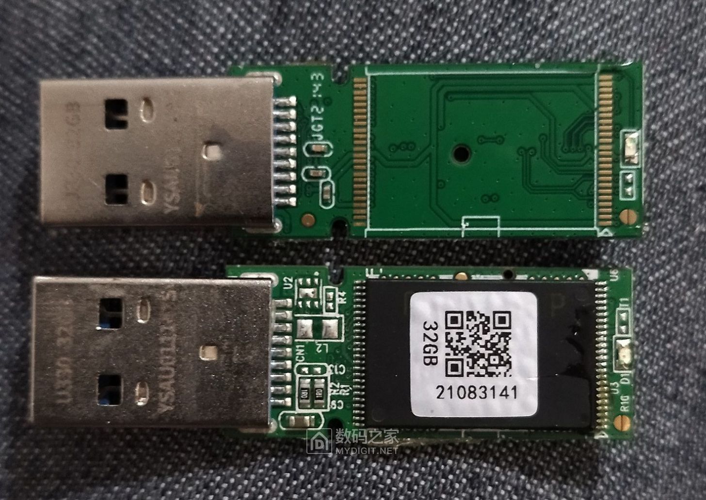 无损拆解两个爱国者 aigo U330 U盘 + 合并颗粒记录 - U盘存储技术 数码之家