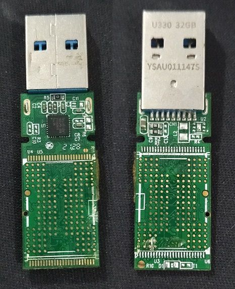 无损拆解两个爱国者 aigo U330 U盘 + 合并颗粒记录 - U盘存储技术 数码之家