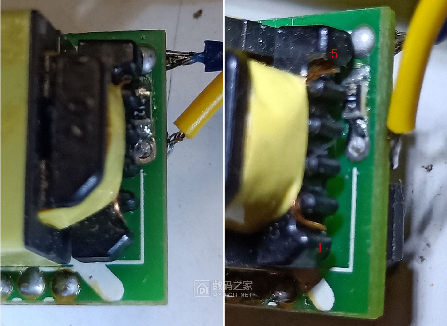 维修两个小功率LED隔离驱动，并了解分析FLYBACK电路，高手绕道 - 电源/充电器 数码之家