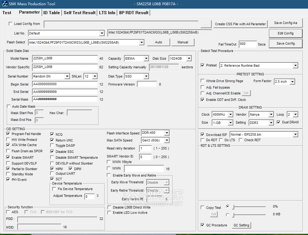 SM2258h贴29F01T2ANCMG4开卡问题：Check Pretest Fail/No info page/Run Pretest ...