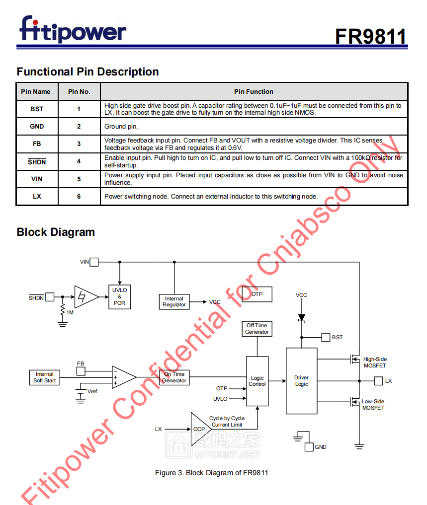 FR9811 2A同步降压IC DC-DC转换器 - 电子学堂 数码之家