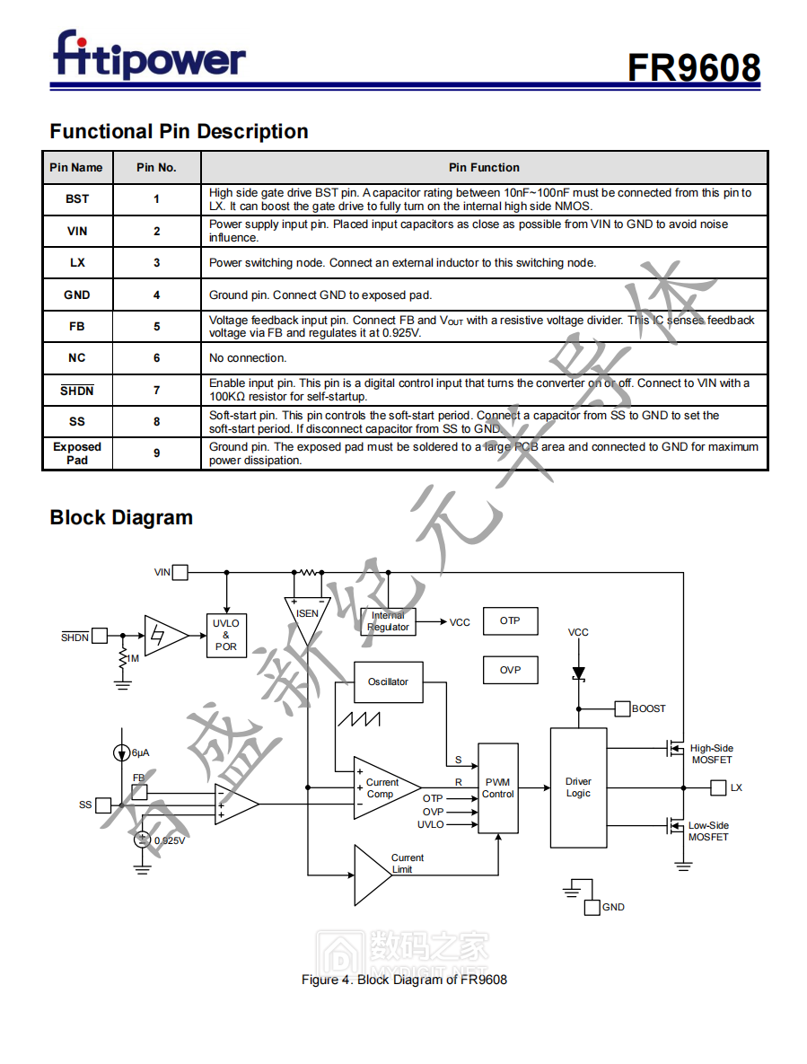 FR9608 3A同步降压DC/DC转换器 - 电子学堂 数码之家
