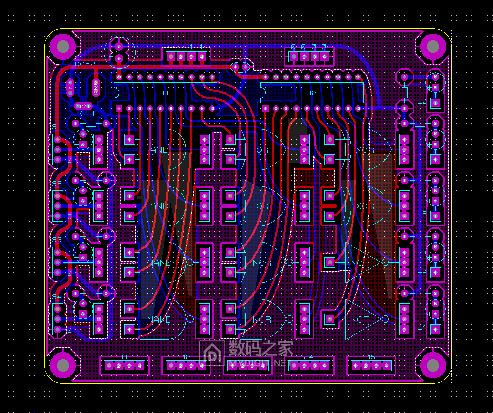 简介 SPLD 器件的工作原理，并搭建基于 ATF16V8 的逻辑门实验板（原创） - 我爱单片机 数码之家
