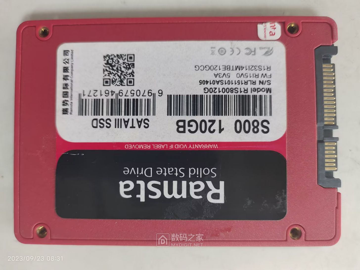 瑞势S800 120G固态硬盘 SM2259XTGAC+2L63B-PF685量产工具 - SSD存储技术 数码之家