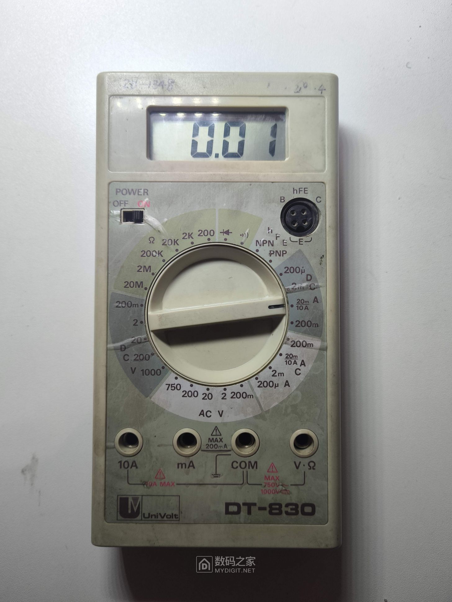 日本UniVolt万用表DT-830 - 拆机乐园 数码之家