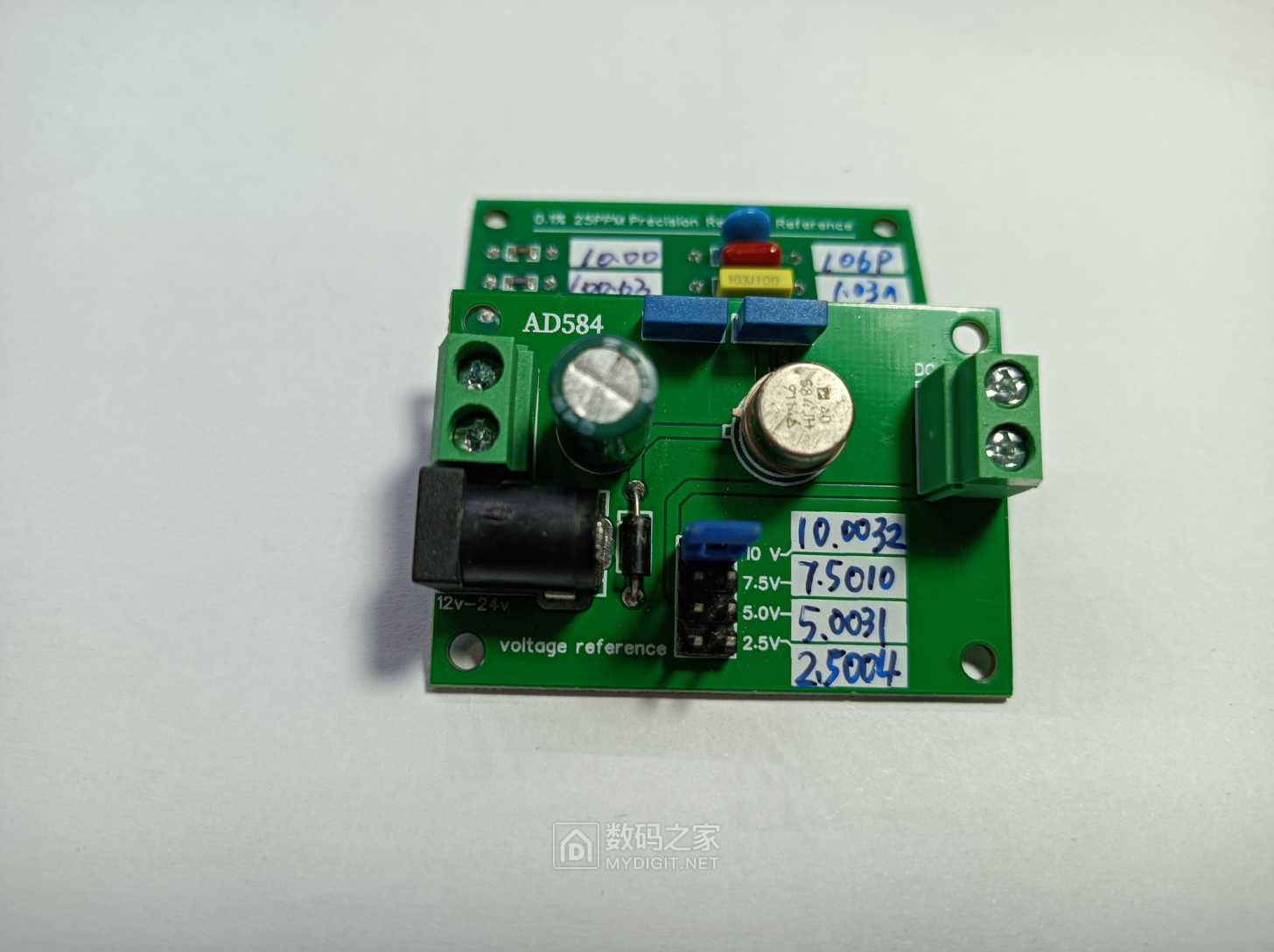 平价版AD584电压基准和电阻电容基准板测试 - 仪表谈谈 数码之家