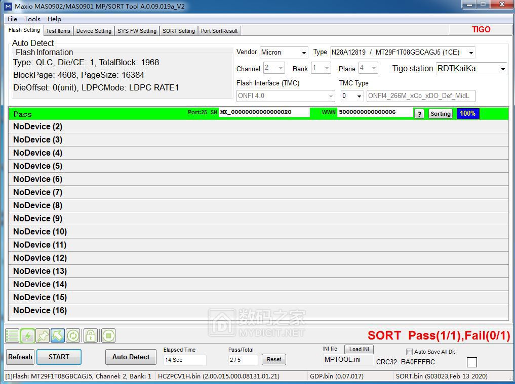 主控MAS0902A-B2C求救，就是开不成功！Sorting Result Fail - SSD存储技术 数码之家