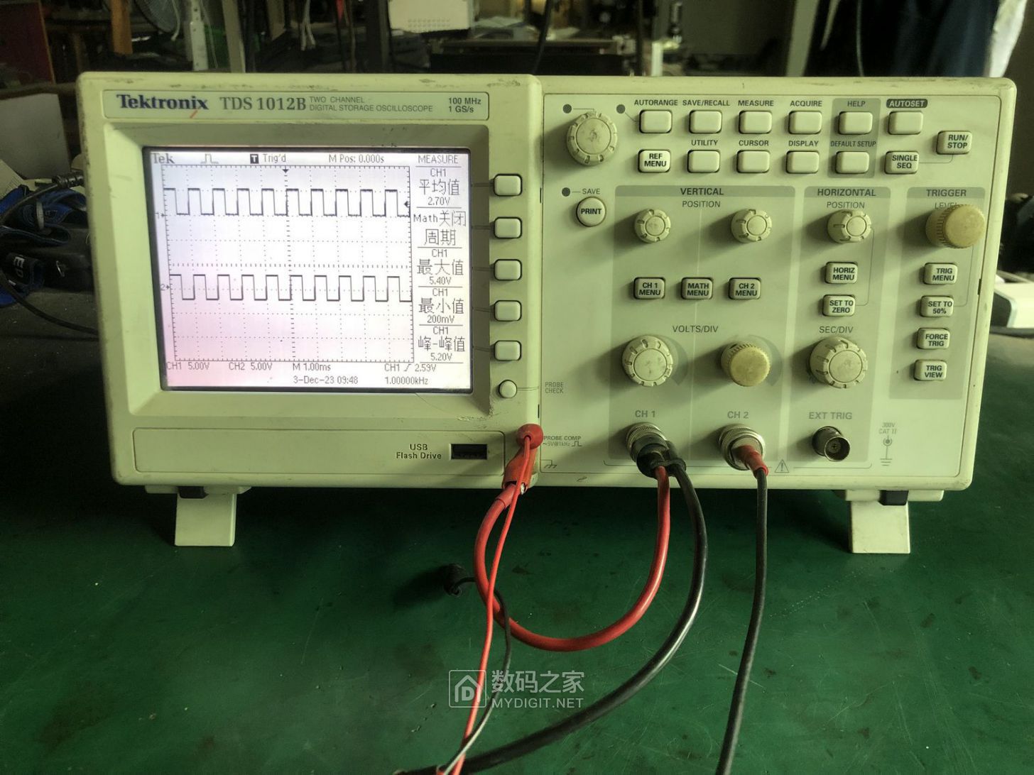 才开机五百来次的泰克示波器TDS 1012B - 数码交易区 数码之家